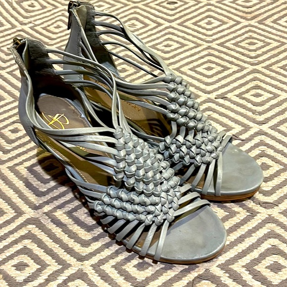 b. makowsky | Shoes | B Makowsky Pretty Steel Bluegray Braided Leather ...